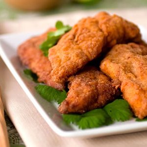 Spicy Catfish Strips with Thai Peanut Dipping Sauce - Heartland Catfish